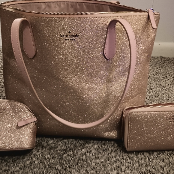 kate spade | Bags | Kate Spade Tote Wallet With Cosmetic Bundle | Poshmark